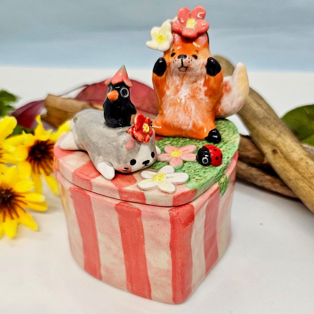 Heartfelt Cat & Fox Jewelry Box – Koki Craft